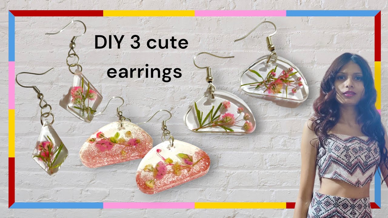 3 cool epoxy resin earrings that you will love😍/ Gorgeous DIY Jewelry ...