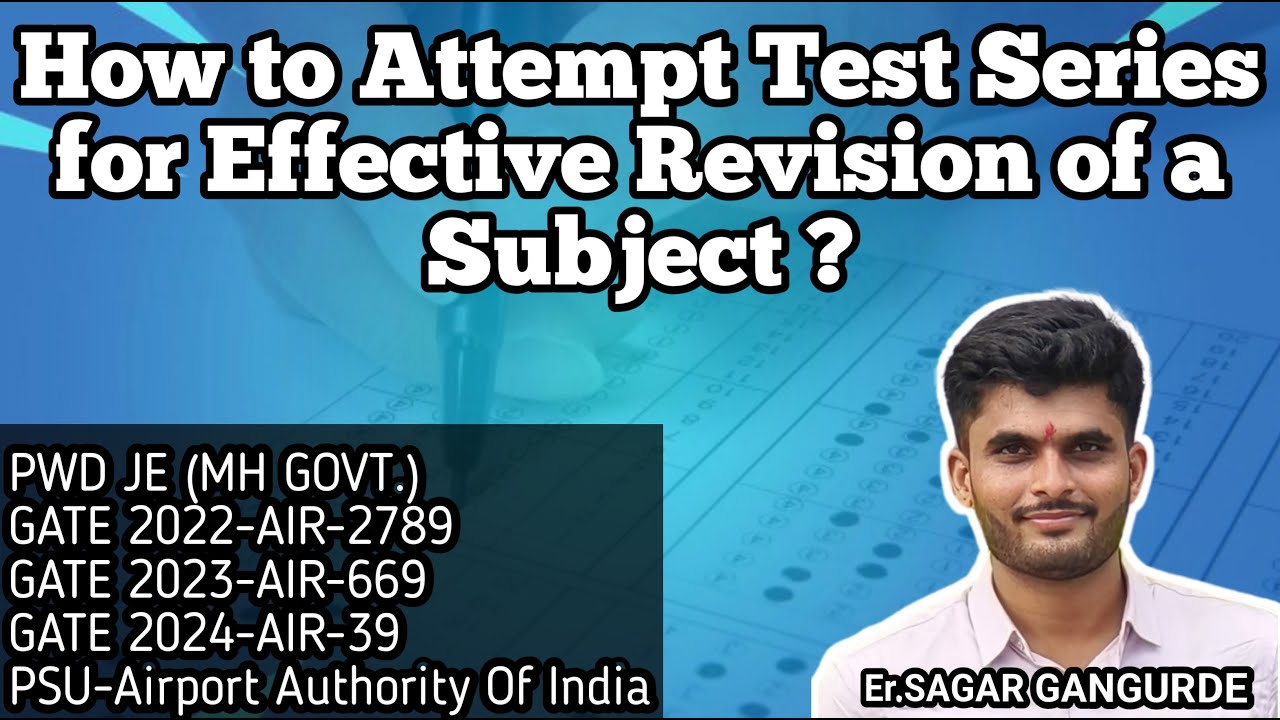 How to attempt test series for effective revision of a subject ? - YouTube