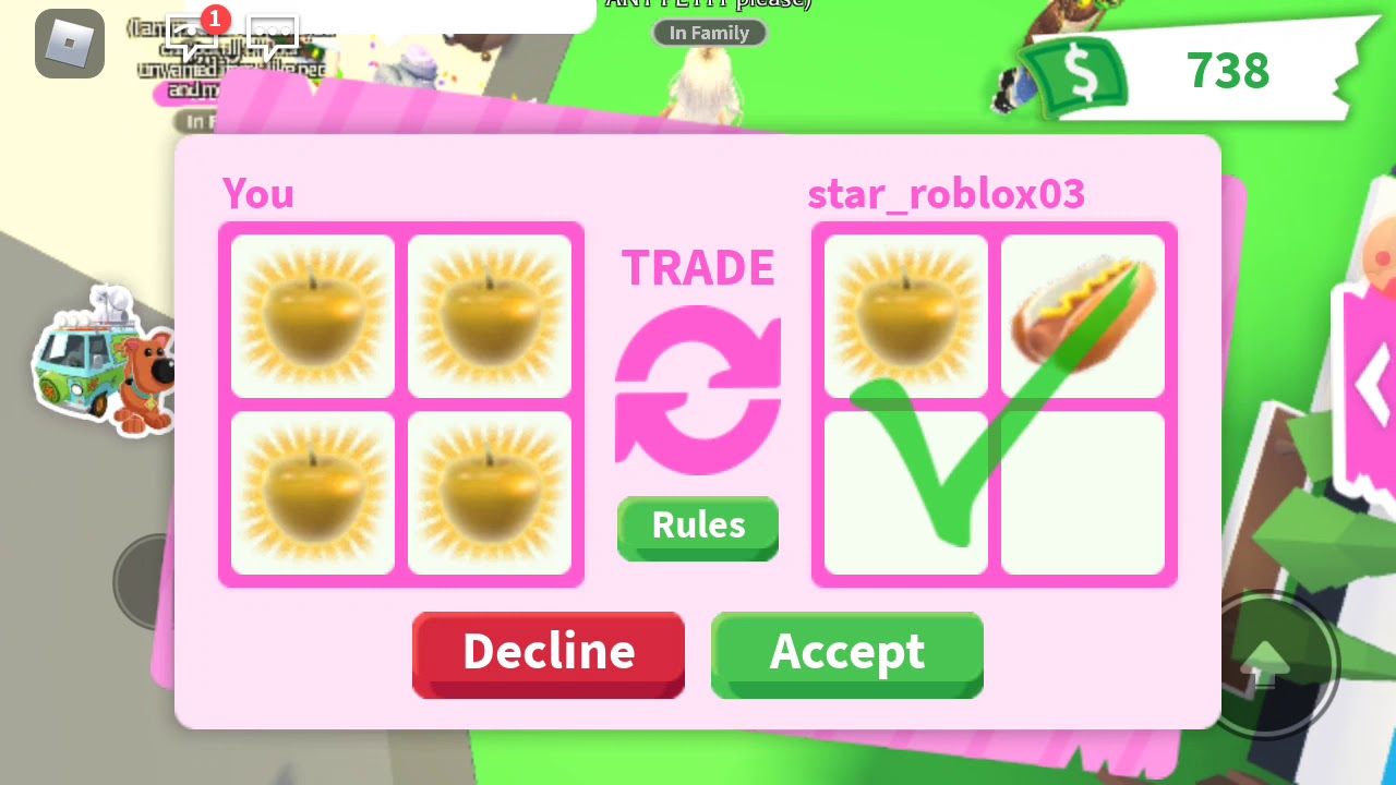 Trading only healing apples and red apples in adopt me - YouTube