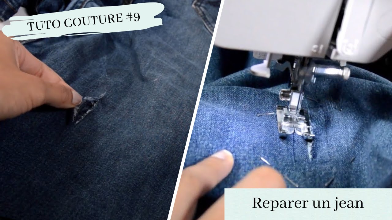 [Tuto Couture #9] Réparer un Jean troué - YouTube