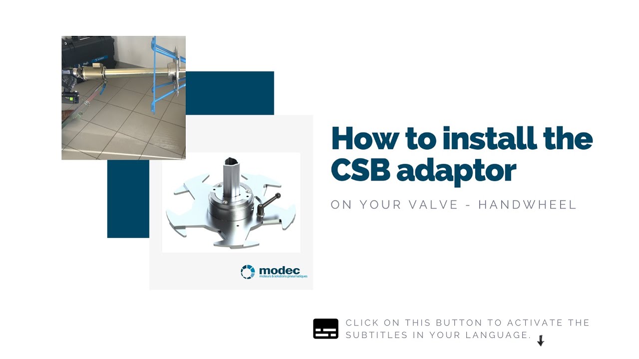 How to install the CSB adaptor on your valve - handwheel - YouTube