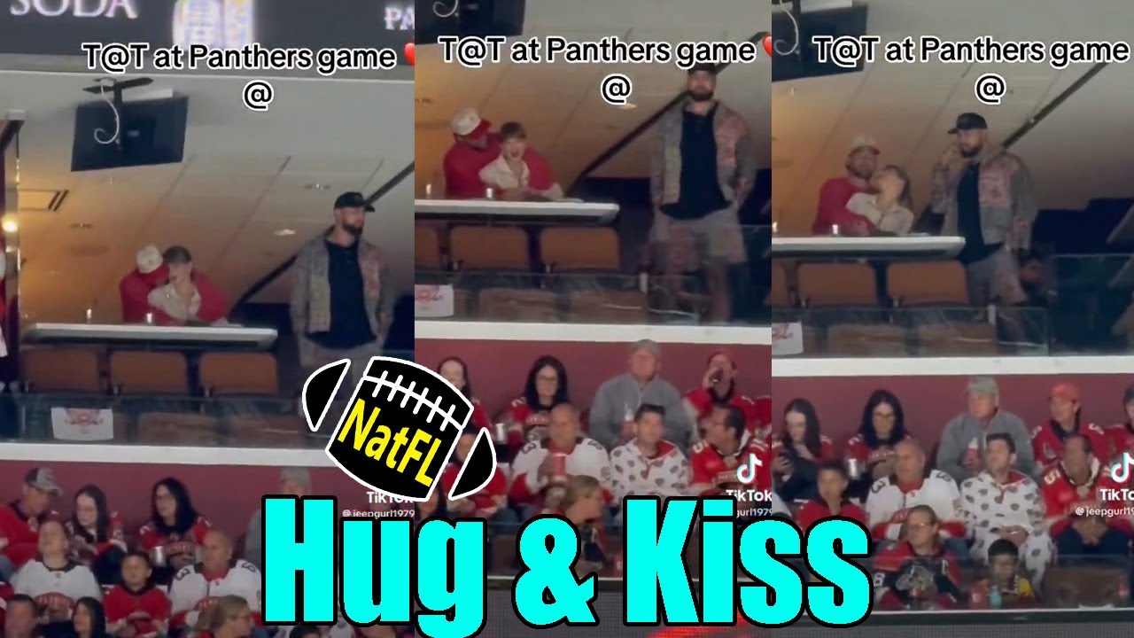 New Footage! Travis Kelce Hugs & Gives Taylor Swift a Sweet Kiss on ...