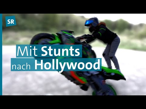 Motorrad-Stunts der Extraklasse: Die Französin Sarah Lezito ist erfolgreiche Stuntfrau
