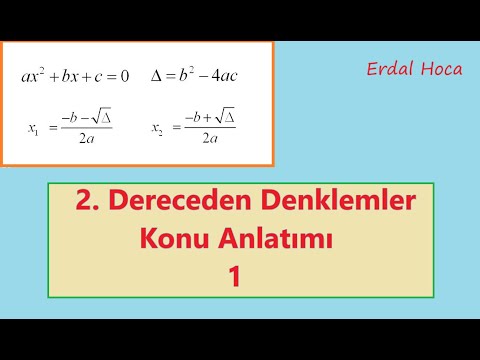 2.Dereceden Denklemler ( 1 ) Konu anlatımı 10.sınıf Matematik