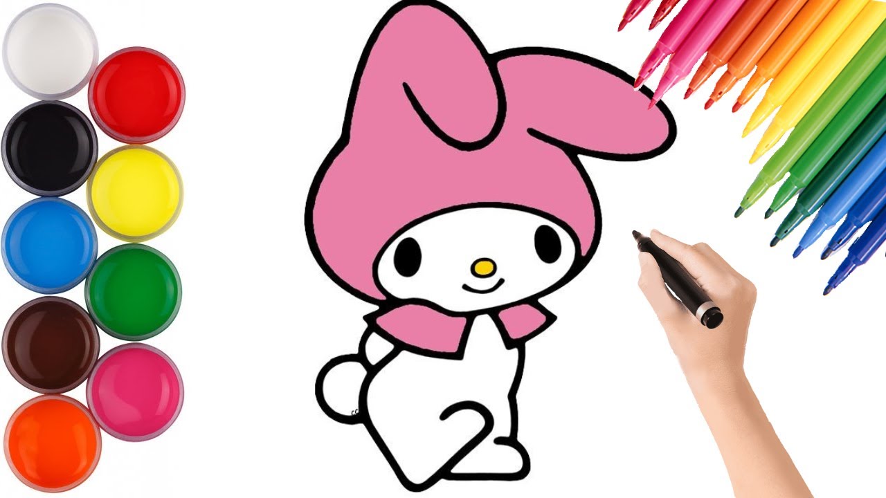 How To Draw My Melody | Sanrio | Cute Easy Drawing Tutorial - YouTube