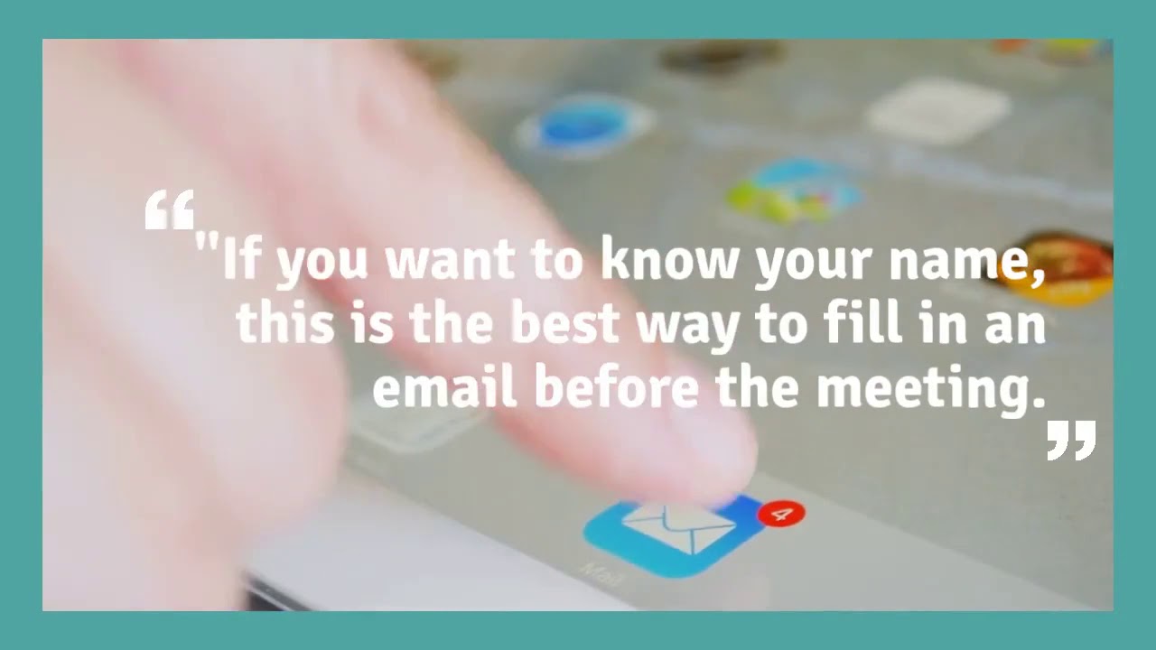 Pre-Meeting Email Template - You may know that you need to - YouTube