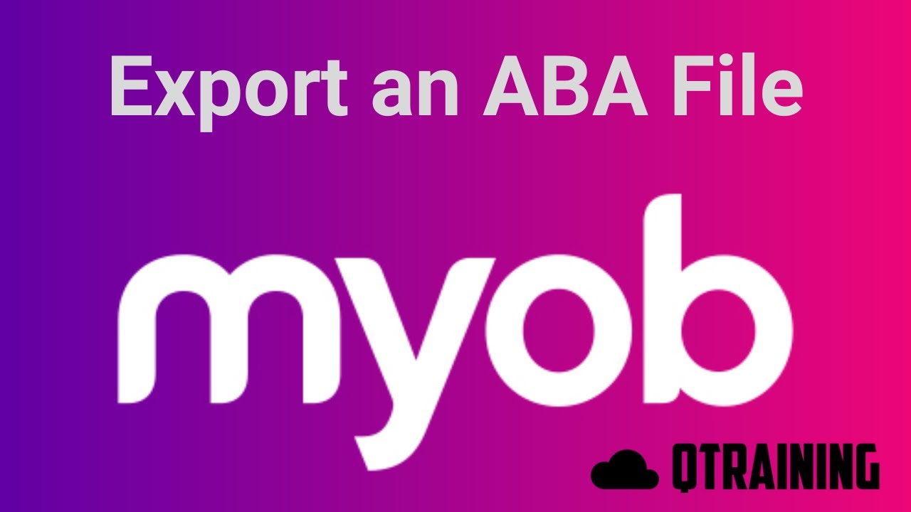 MYOB | Export ABA Bank File - YouTube