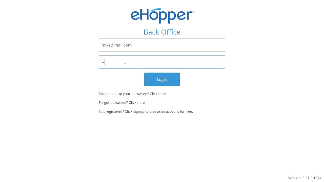 Log into Back Office | eHopper POS - YouTube