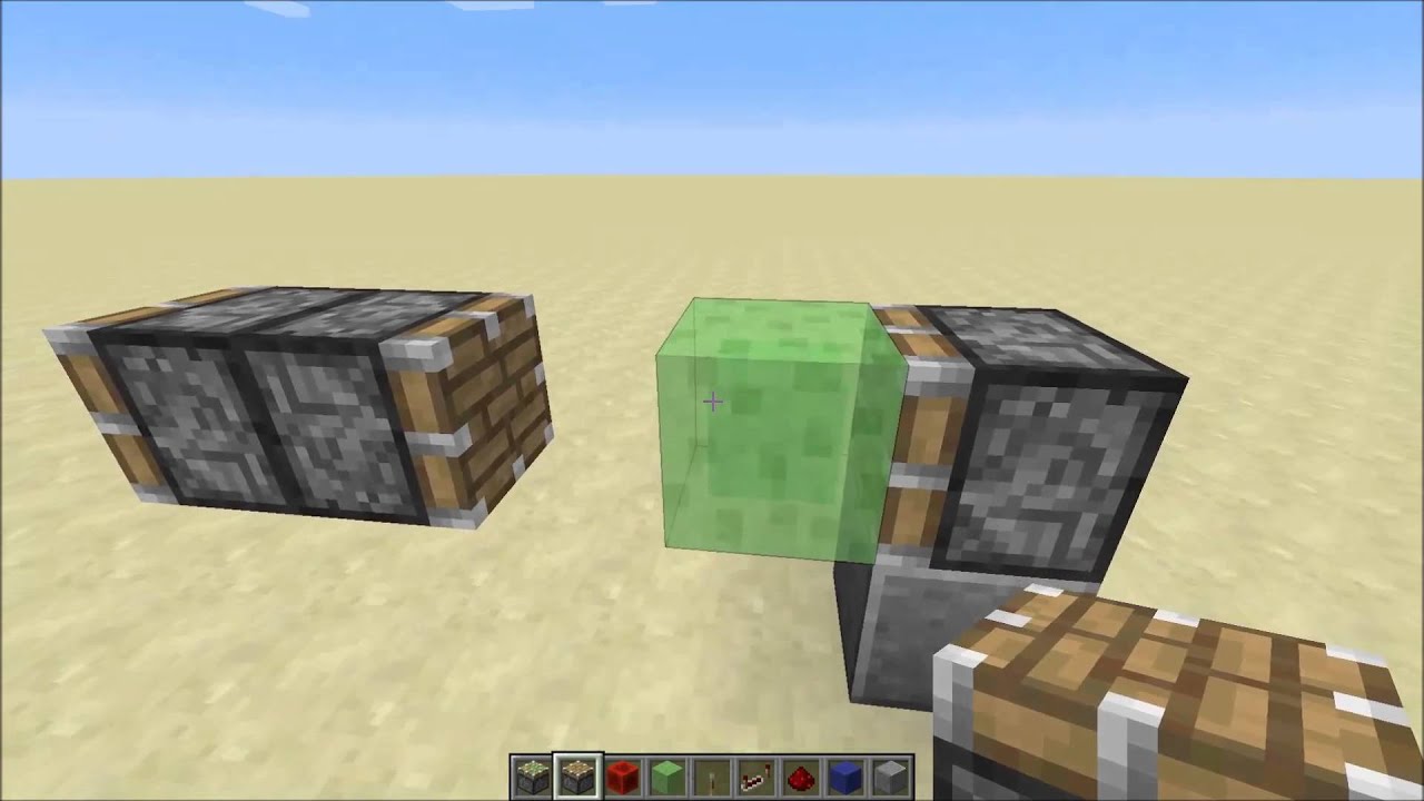 Minecraft 1.8 - Redstone Basics Vol. 6 Slime blocks - YouTube