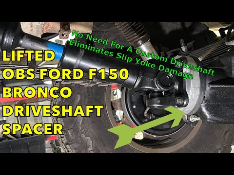 Installing A Driveshaft Spacer on a Lifted Bronco // OBS Ford F150 🔺 ...