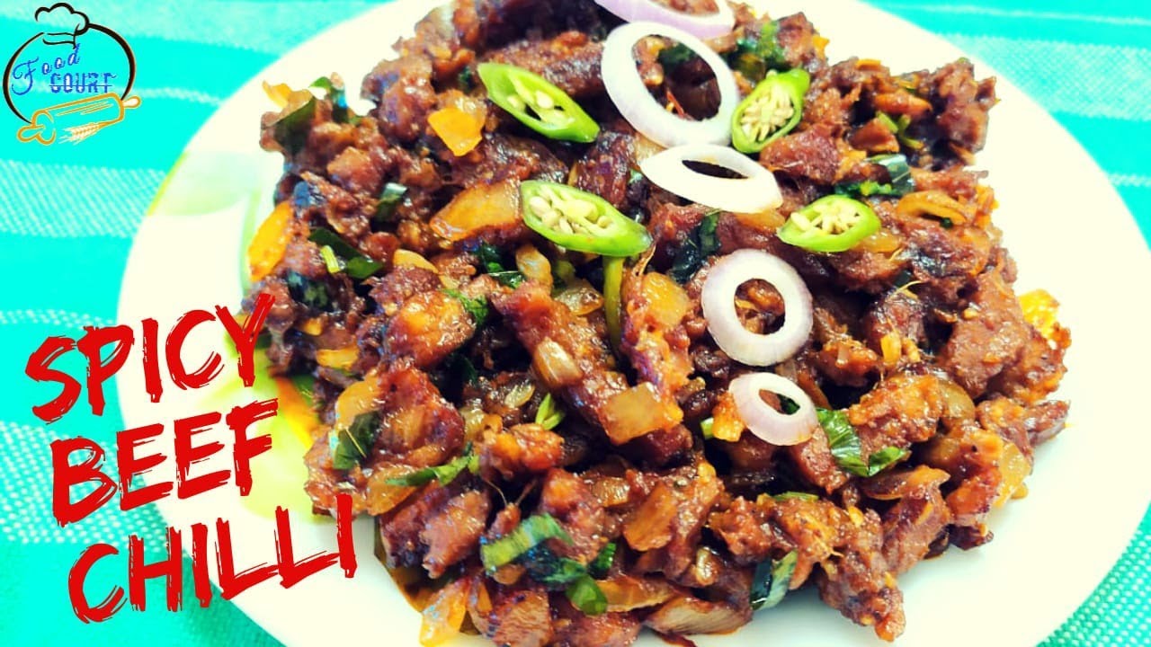 Spicy Beef Chilli ||Kerala Style Tasty Beef Chilli Restaurant Style ...