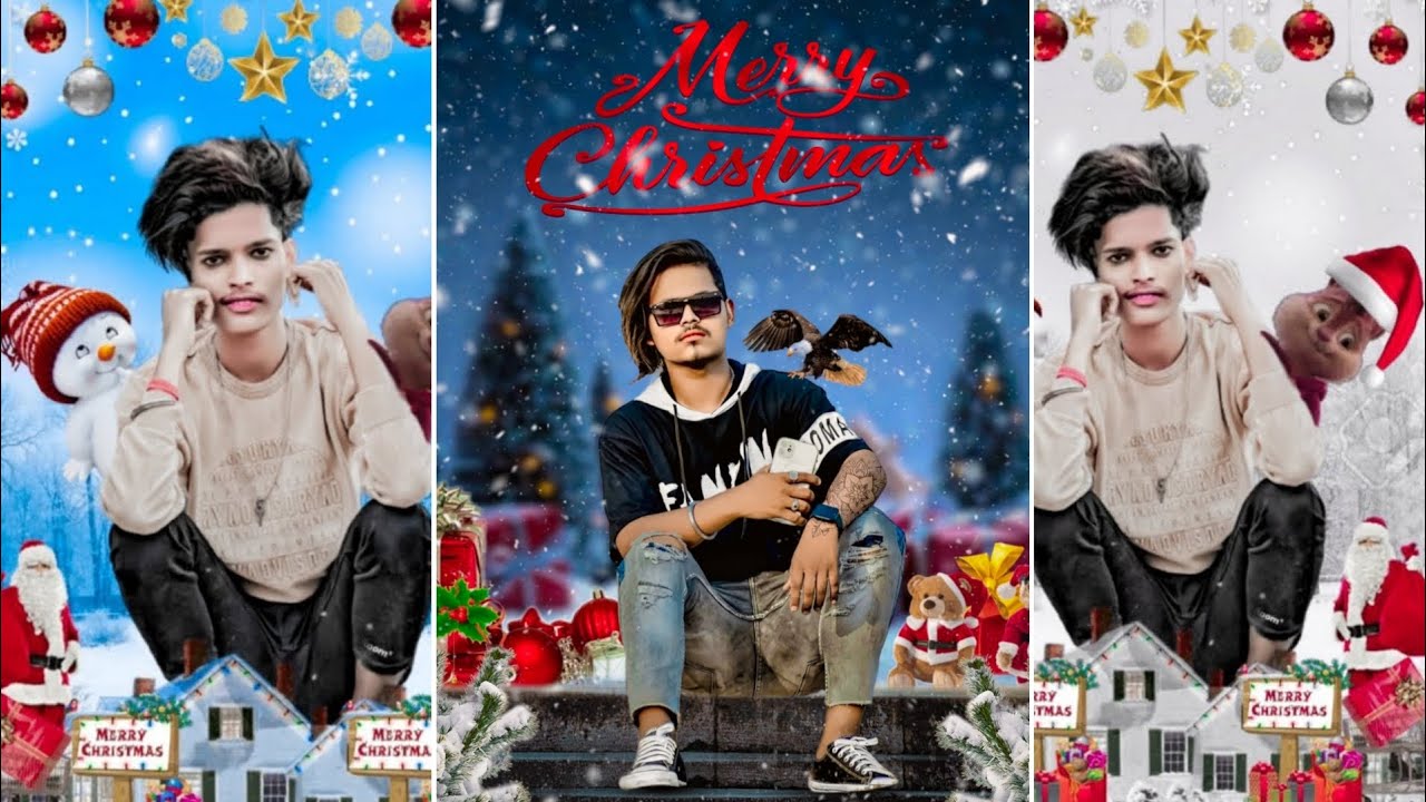 Christmas photo editing 2022 | Christmas photo editing picsart | Merry ...