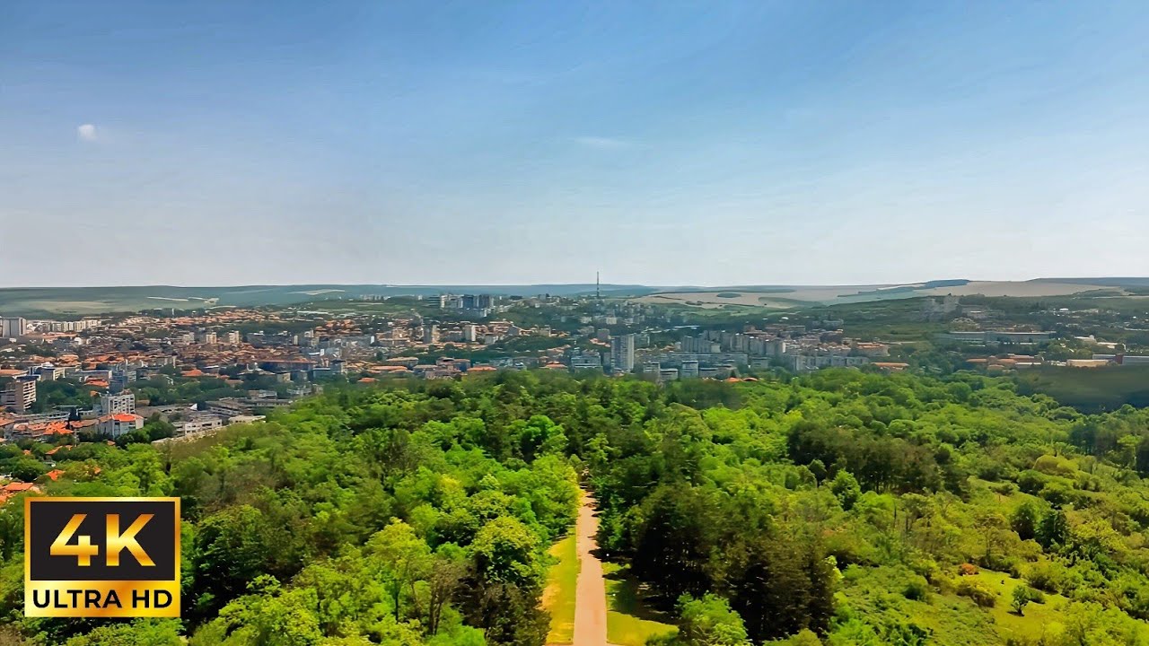 Drone View of Pleven city Panorama and Skobelev Park | Bulgaria 4K ...