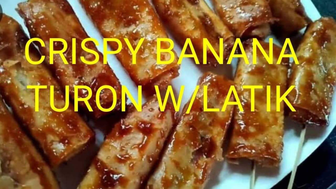 CRISPY BANANA TURON/HOW TO MAKE BANANA TURON WITH LATIK - YouTube