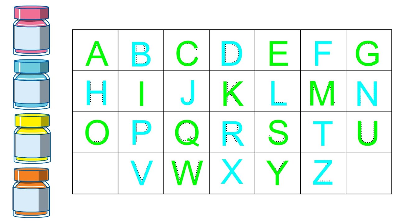 Alphabets, ABCD, kids rhymes, A for apple B for ball, A to Z kids learn ...