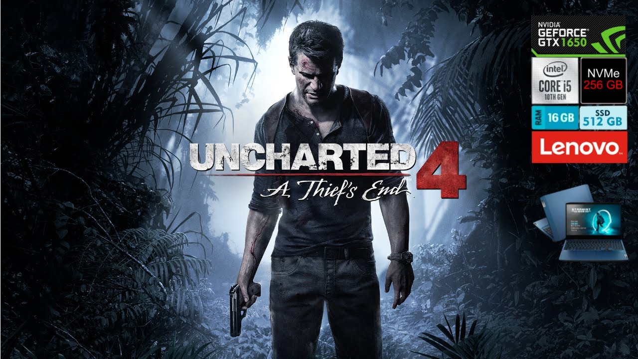 🎮 UNCHARTED 4 - A Thief's End l Gráficos ALTO l Notebook Lenovo Gaming ...