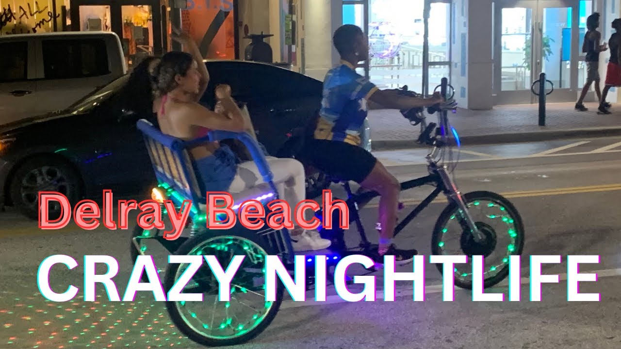 Night walking tour of Delray Beach Florida - YouTube