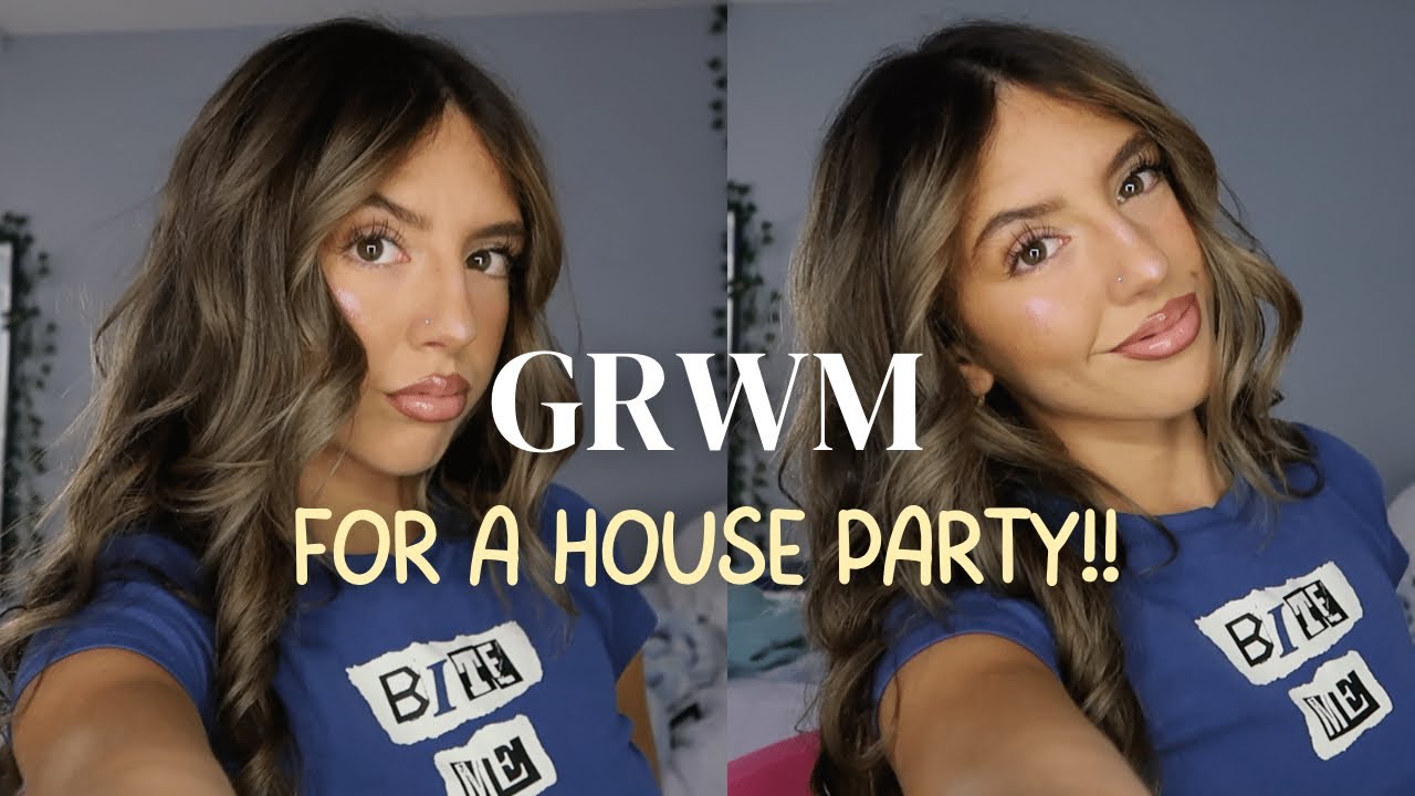 GRWM FOR A PARTY !! 🪩 (chit-chat with me: cosmetology school, vacation ...