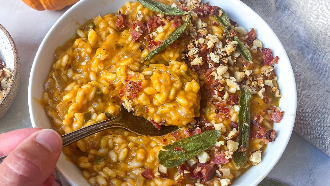 Autumn Harvest Pumpkin Risotto Recipe - YouTube