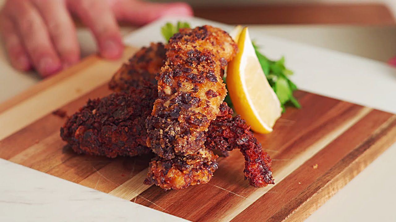 Blue Corn Chicken Tenders: EXTREME CRUNCH! - YouTube