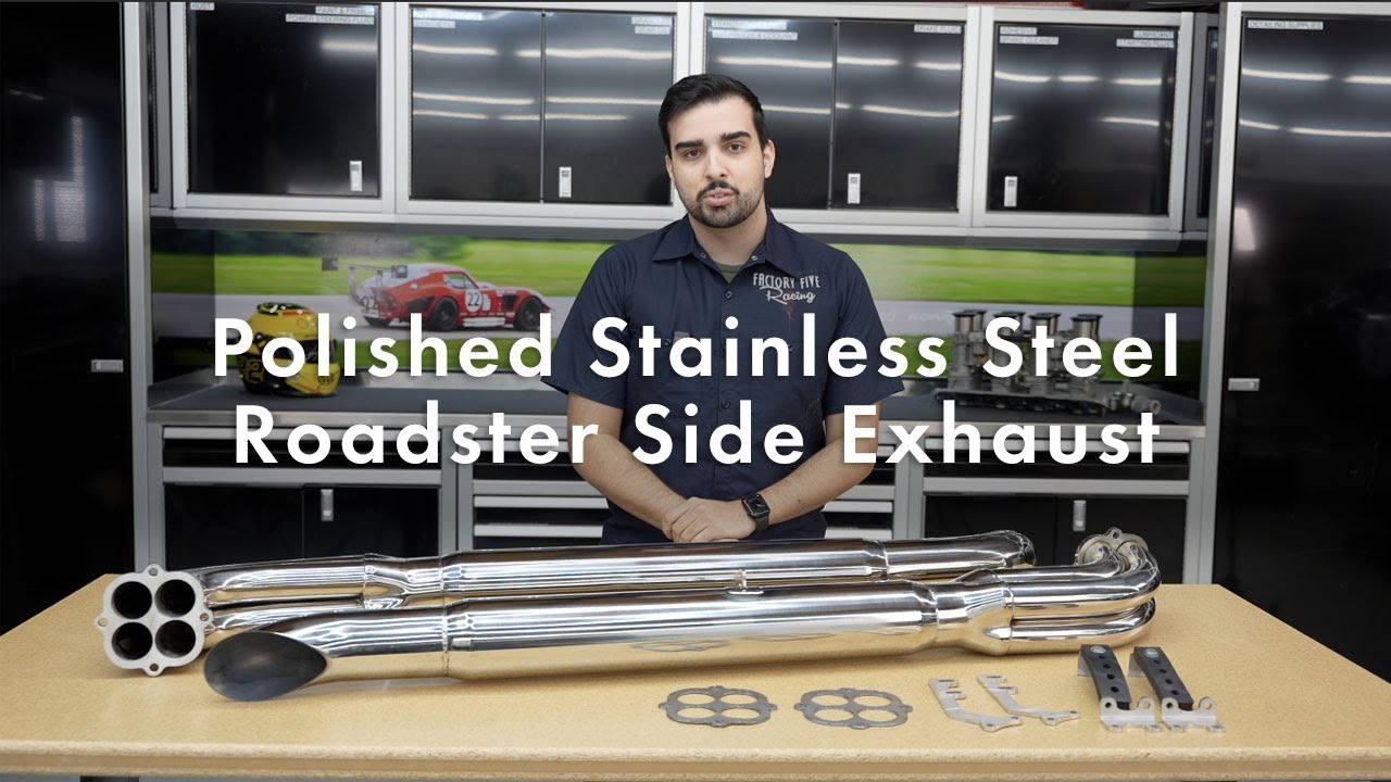 Roadster Polished Stainless Steel Side Exhaust - YouTube