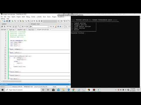 LATIHAN STRUKTUR DATA PROGRAM QUEUE (PROGRAM NOMOR ANTRIAN) - YouTube