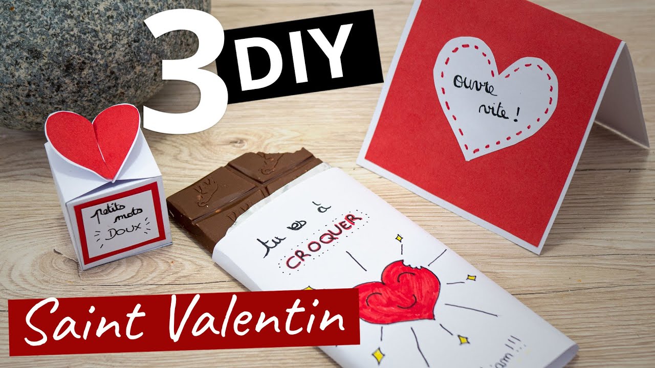 3 DIY Saint Valentin facile - YouTube