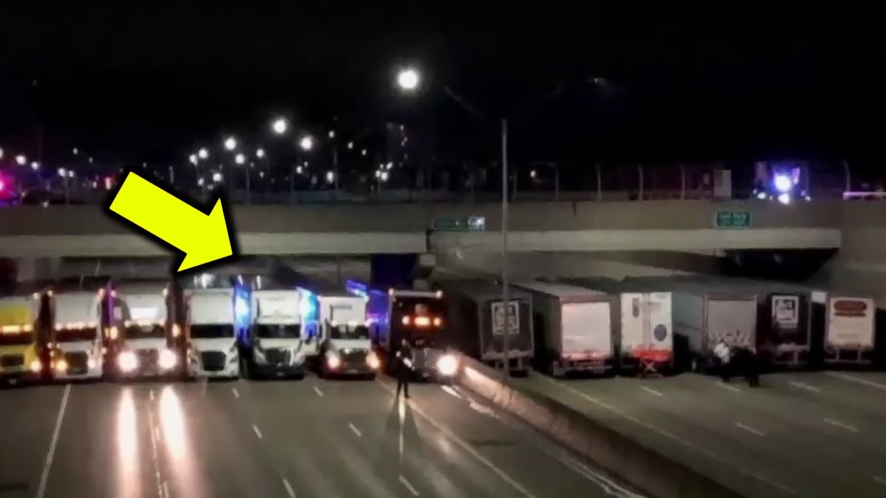 Heroic Act 13 Truck Drivers Block Highway to Create a 'Safety Net ...