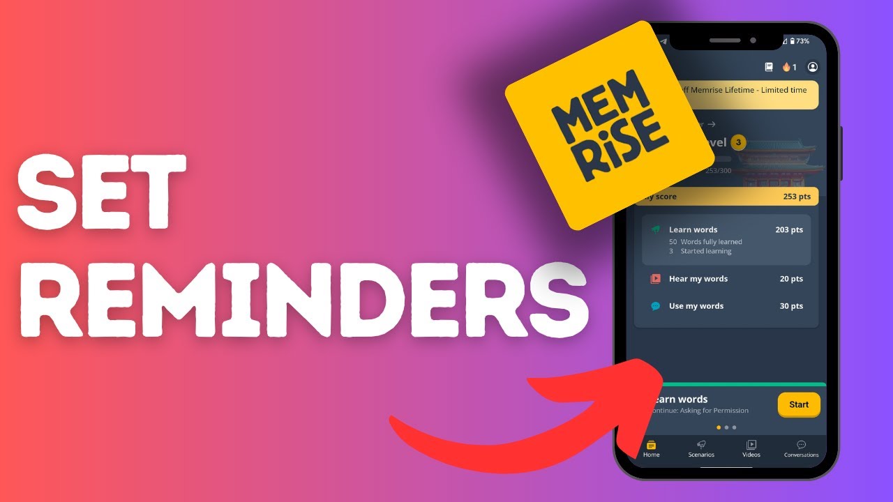 How to set reminders on Memrise? - YouTube