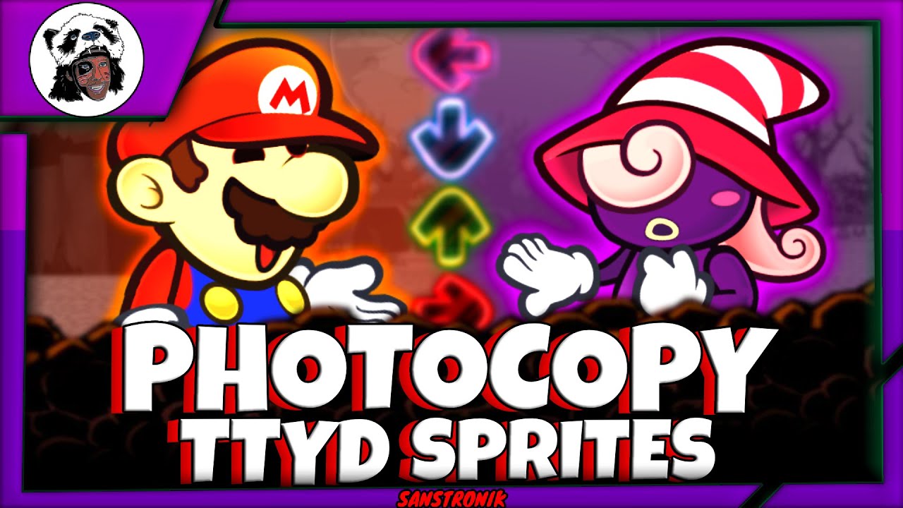 FNF PHOTOCOPY TTYD SPRITES - YouTube