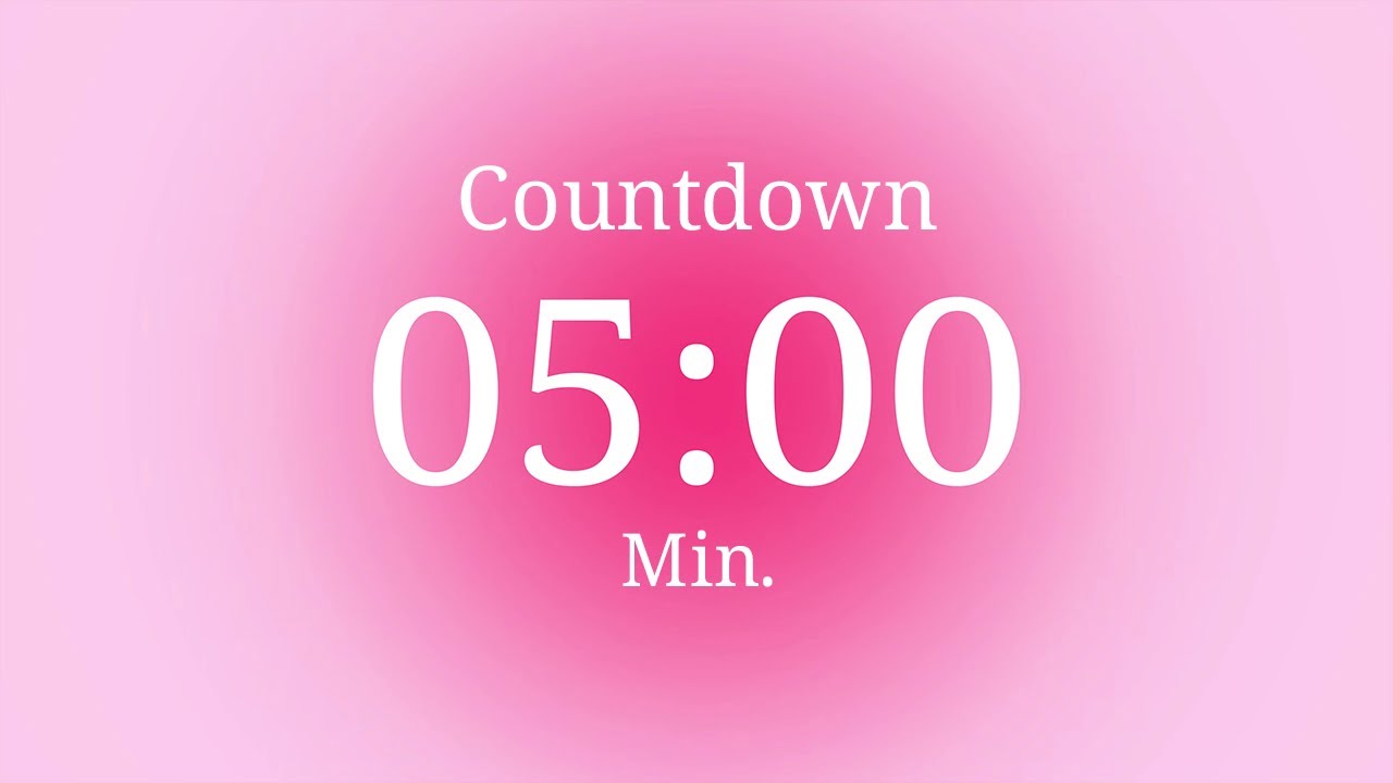 Pink Aura 5 min Timer 💗 Calming Music to Help You Focus - YouTube