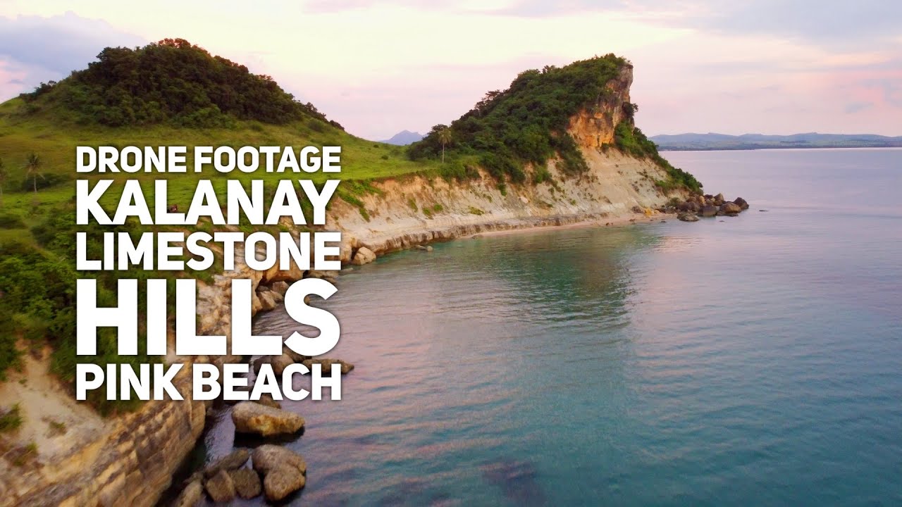 Drone Footage of Kalanay Limestone Hills and Pink Beach - YouTube