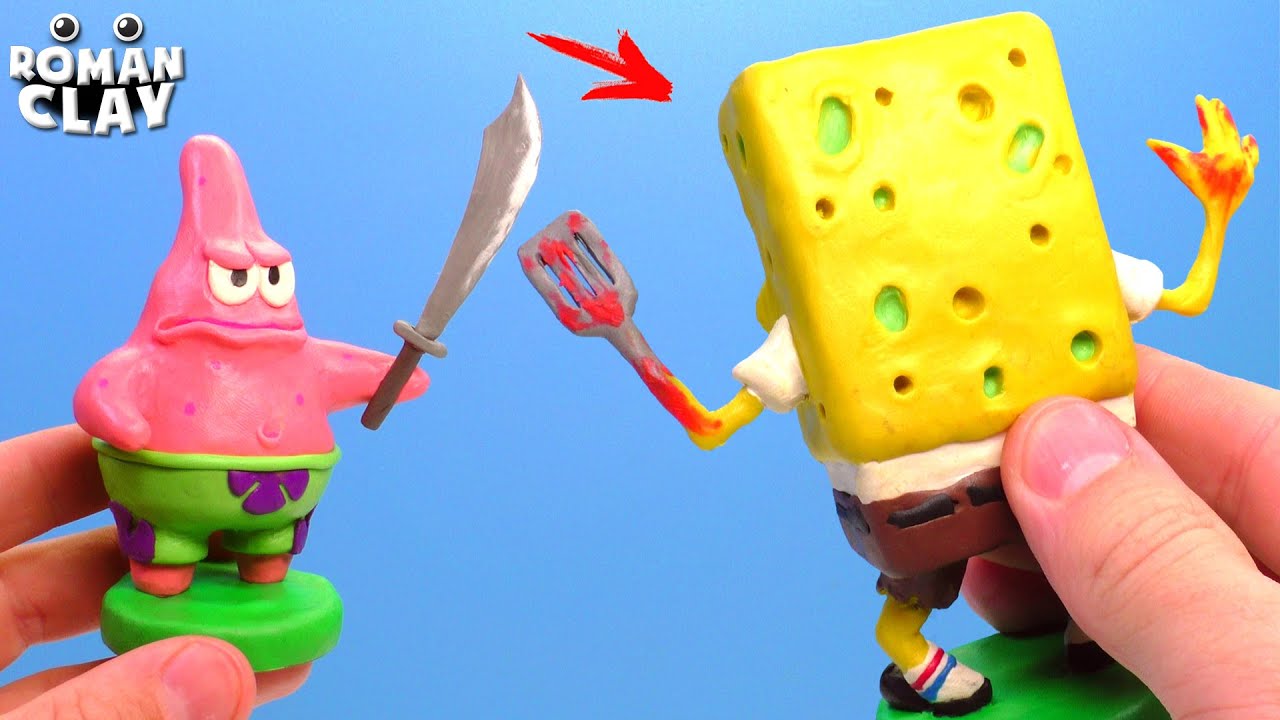 Evil SpongeBob Exe vs Patrick Star with Clay | Roman Clay Tutorial ...