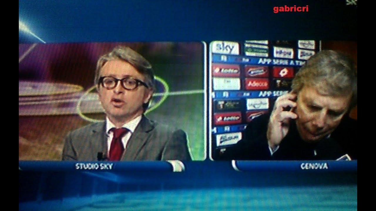 Preziosi lite con Marocchi a Sky Sport - Genoa Fiorentina 1 1 - YouTube