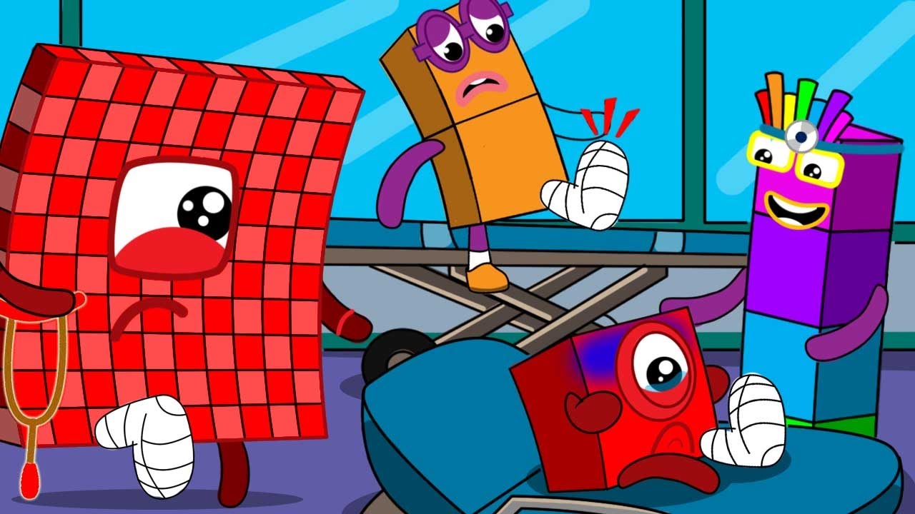 Oh No! Numberblocks 100 1 2 Got a Boo Boo with his leg l Numberblocks ...