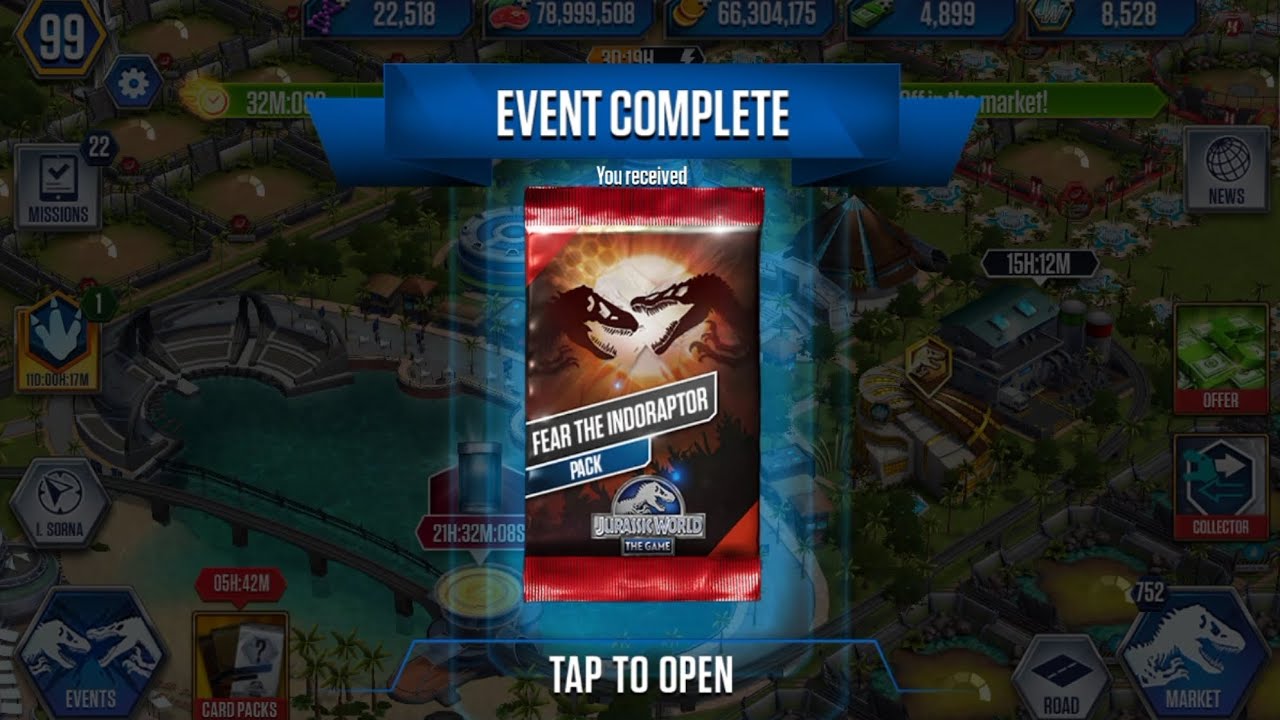 FEAR THE INDORAPTOR PACK - Jurassic World The Game (EP-875) - YouTube