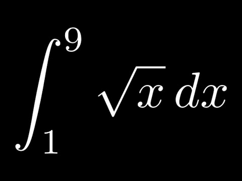 Definite Integral of sqrt(x) from 1 to 9