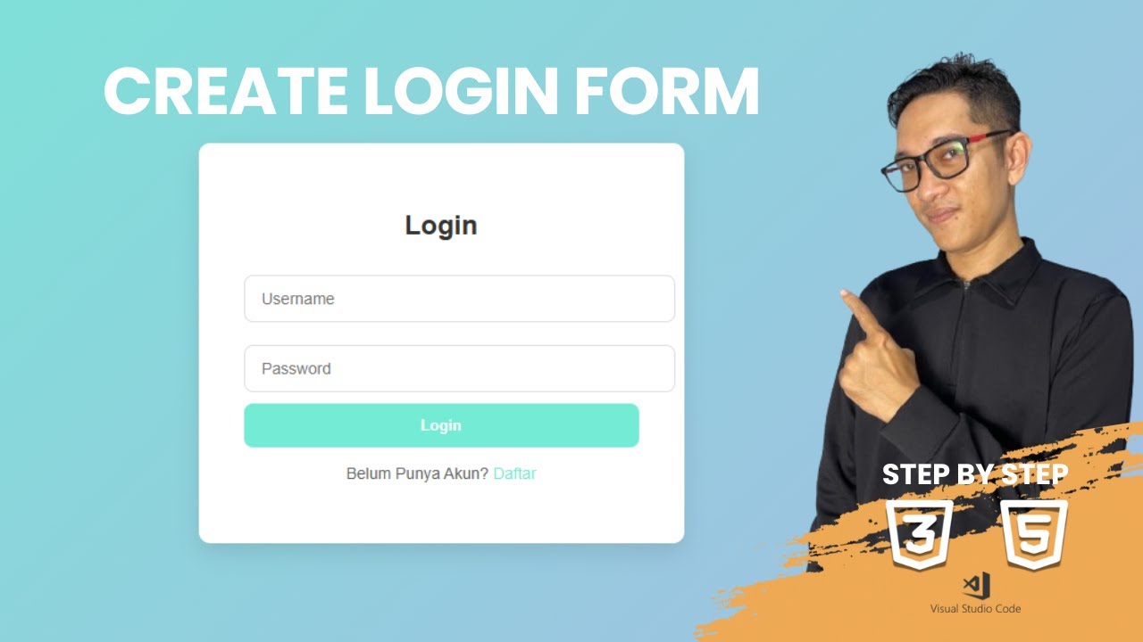 Step by Step Bikin Login Form Modern dengan HTML + CSS - YouTube