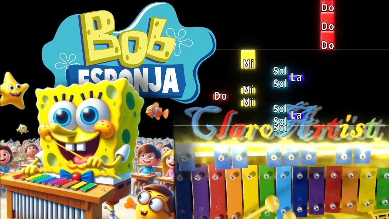 ¿Cómo tocar Bob Esponja con xilófono escolar? #carrillon #glockenspiel ...