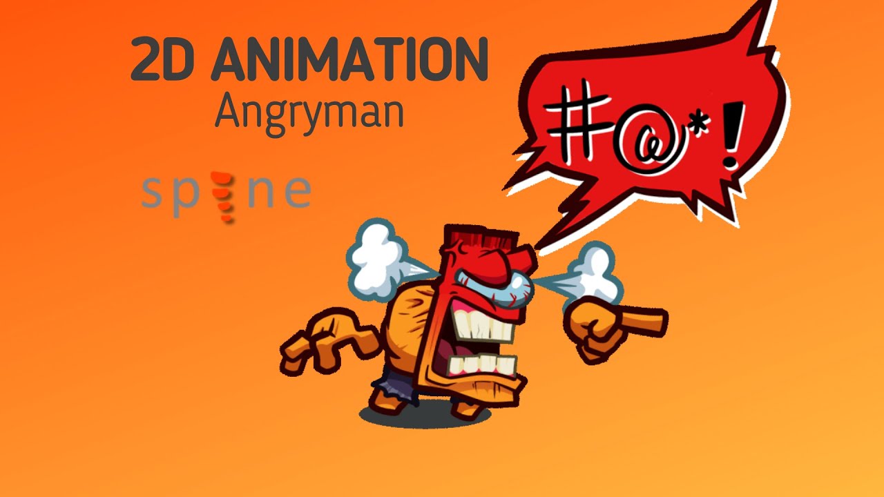 2D animations angry man - YouTube