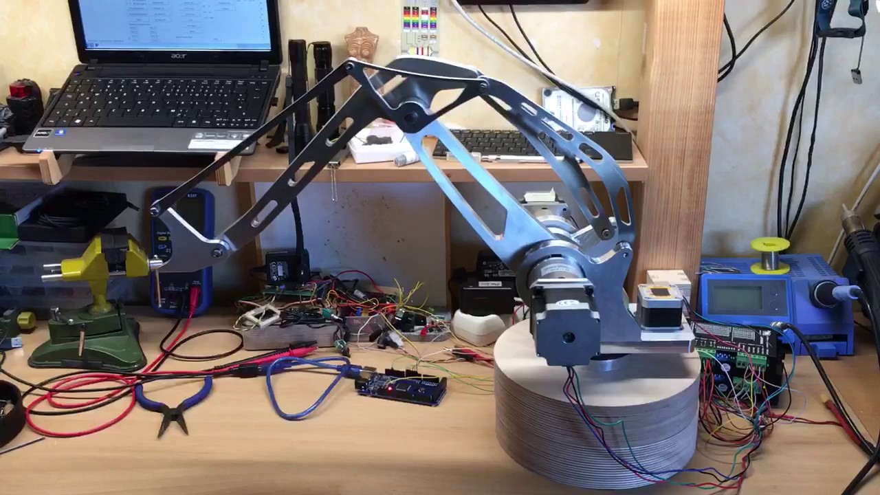 Eigenbau - Homemade - Palletizing - Stepper - Robot - Test moves - YouTube