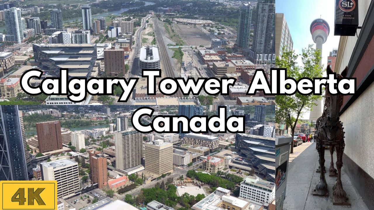 Virtual video of Calgary tower Alberta in 4k sky 360 #canada #calgary ...