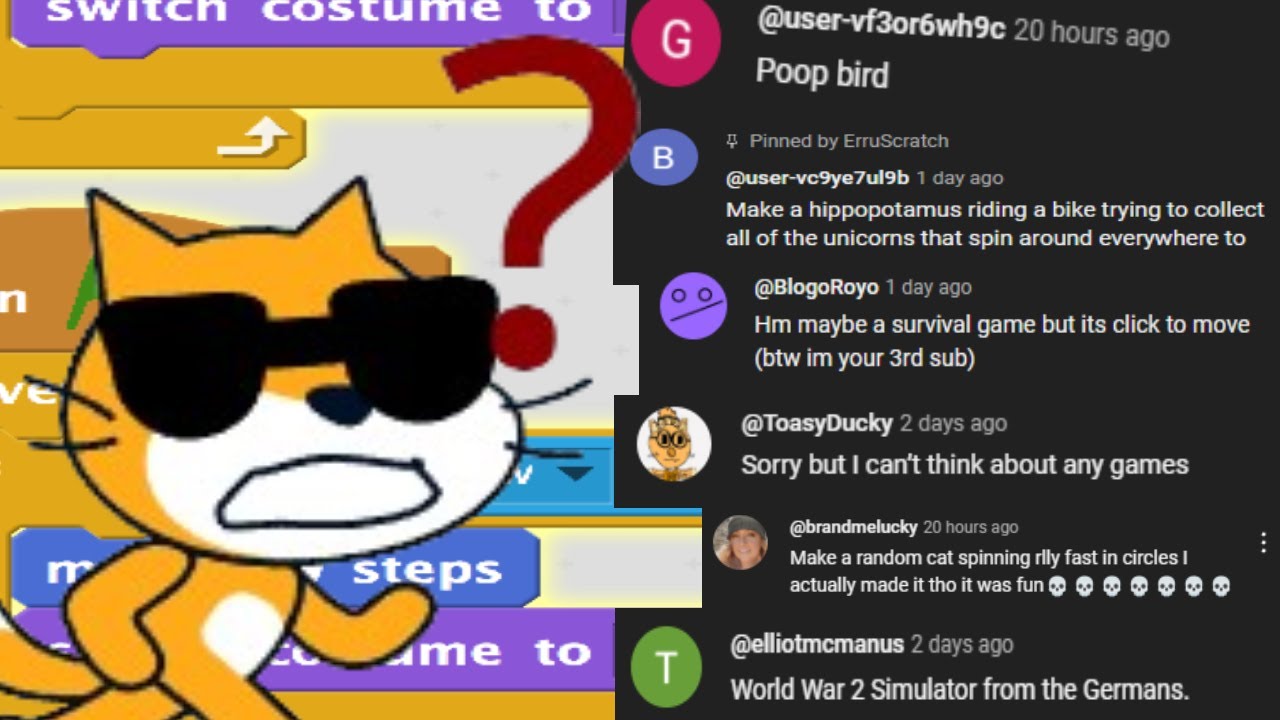 Making your TERRIBLE ideas into SCRATCH games! - YouTube