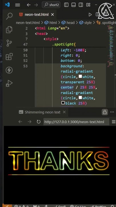 Shimmering Neon Texthtmlcss Youtube
