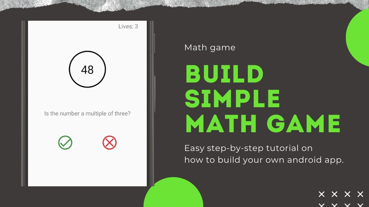 Android app development | Build simple Math game part 1 | Is given ...
