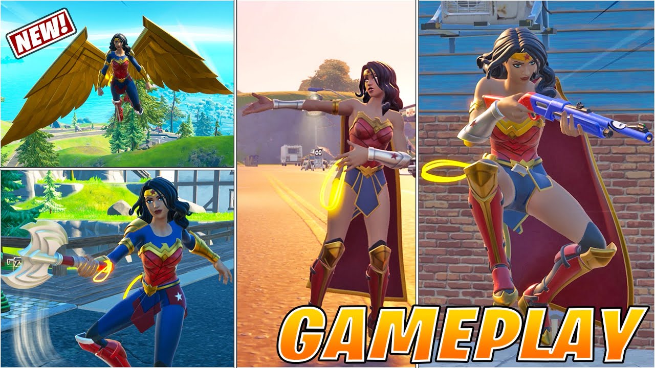 *NEW* Wonder Woman Skin Bundle (Both Styles) Item Shop & Gameplay ...