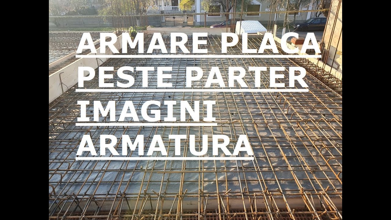 Armare placa peste parter, centuri si grinzi la casa de la Buzias - YouTube