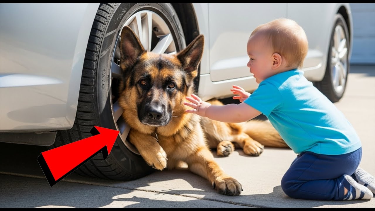 German Shepherd Cried All Night After His Legs Were Pinned Under a Car ...