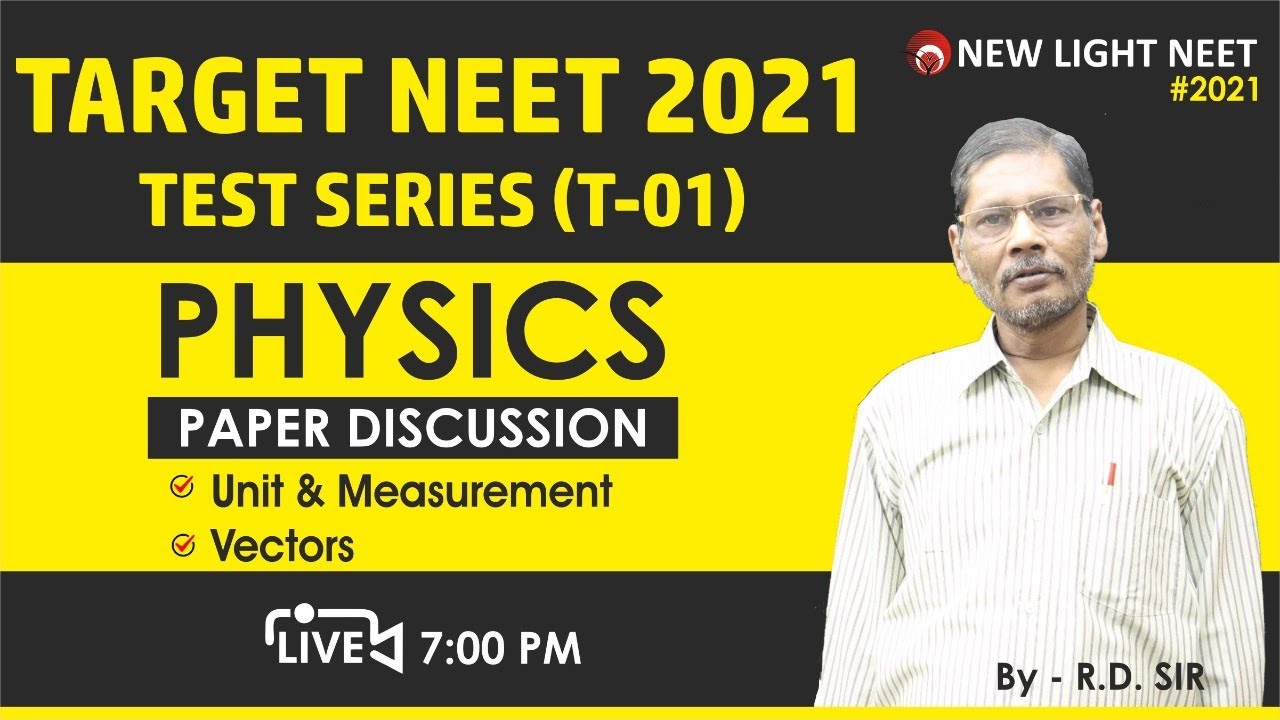 Target NEET 2021 Test Series Test 1 | Physics Paper Discussion | RD Sir ...
