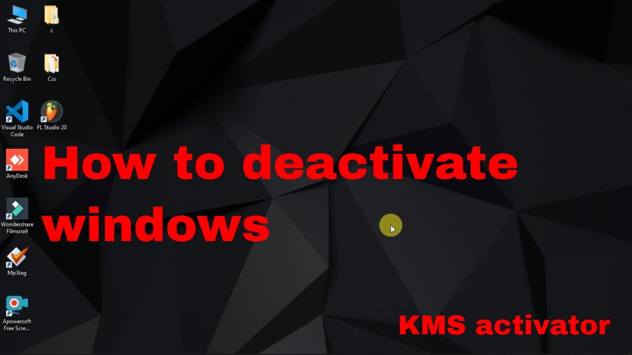How to deactivate windows | windows 7, windows 10, KMS key - YouTube